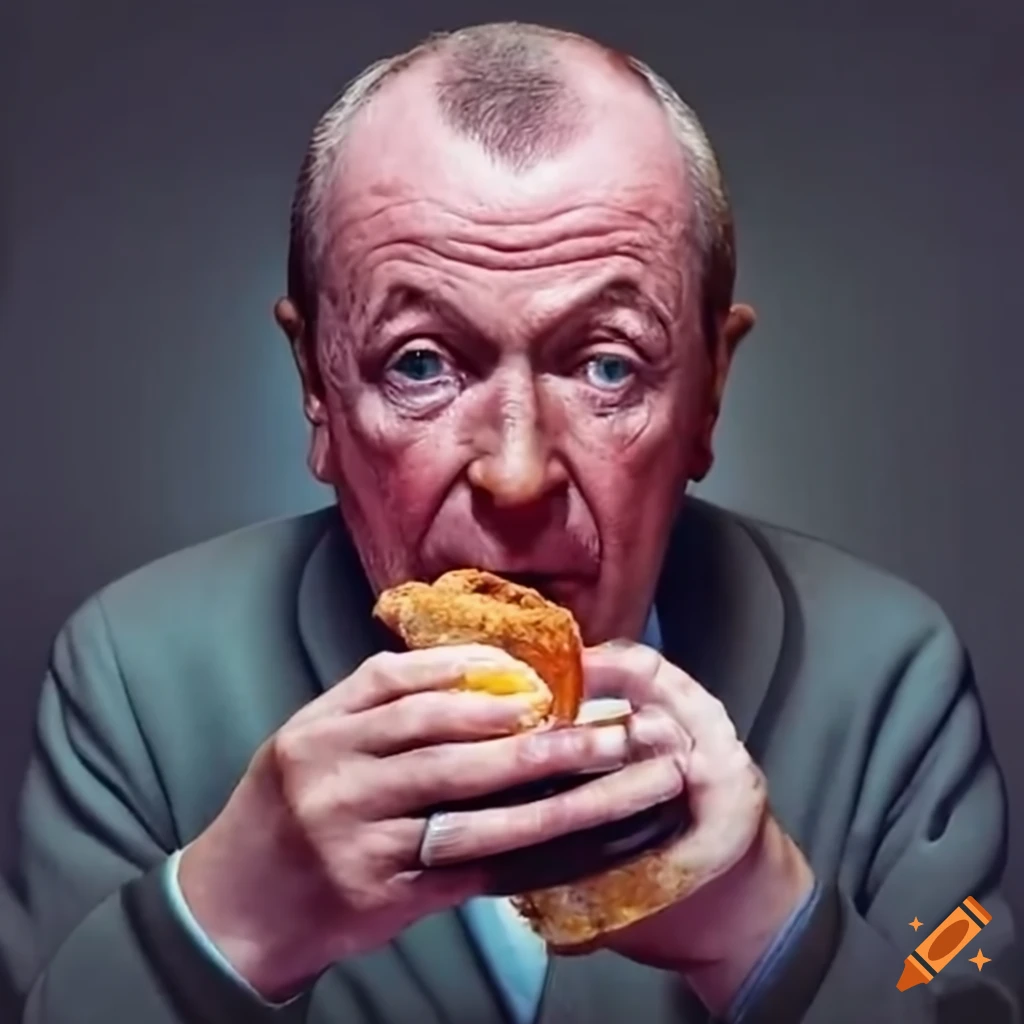 Phil murphy eating at a diner on Craiyon