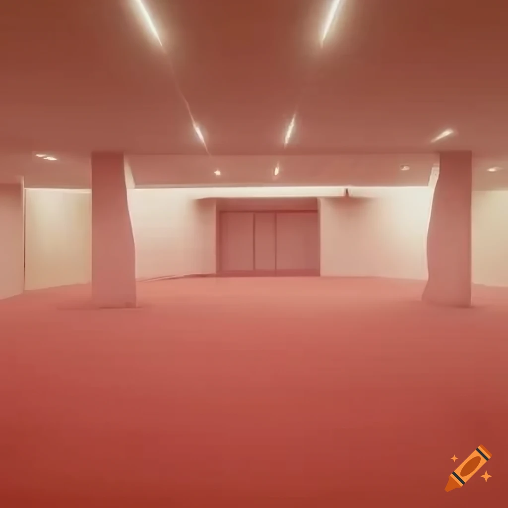 Liminal spaces, office setting on Craiyon