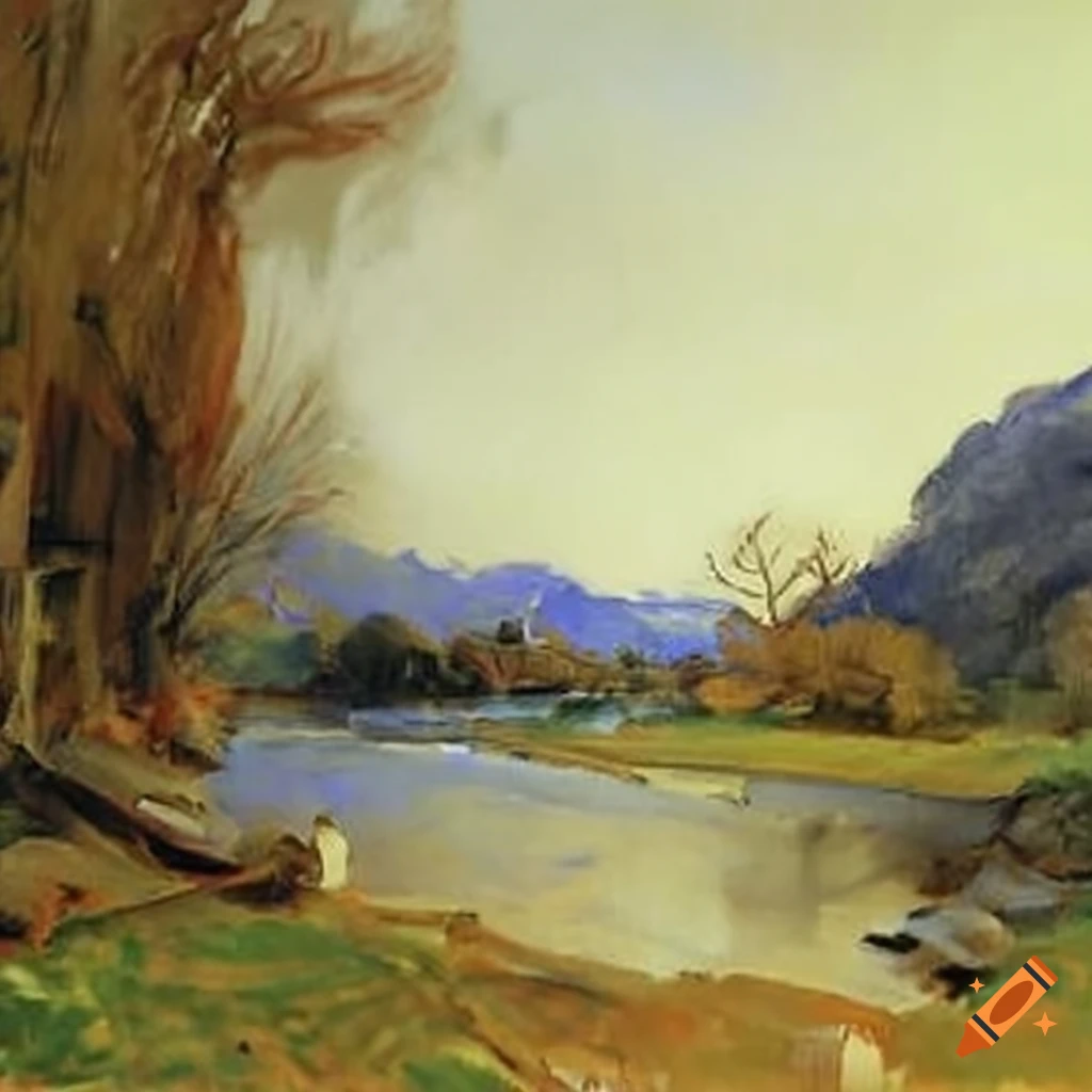 John Singer Sargent Mountain Stream