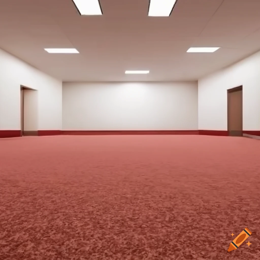 Liminal spaces, office setting on Craiyon