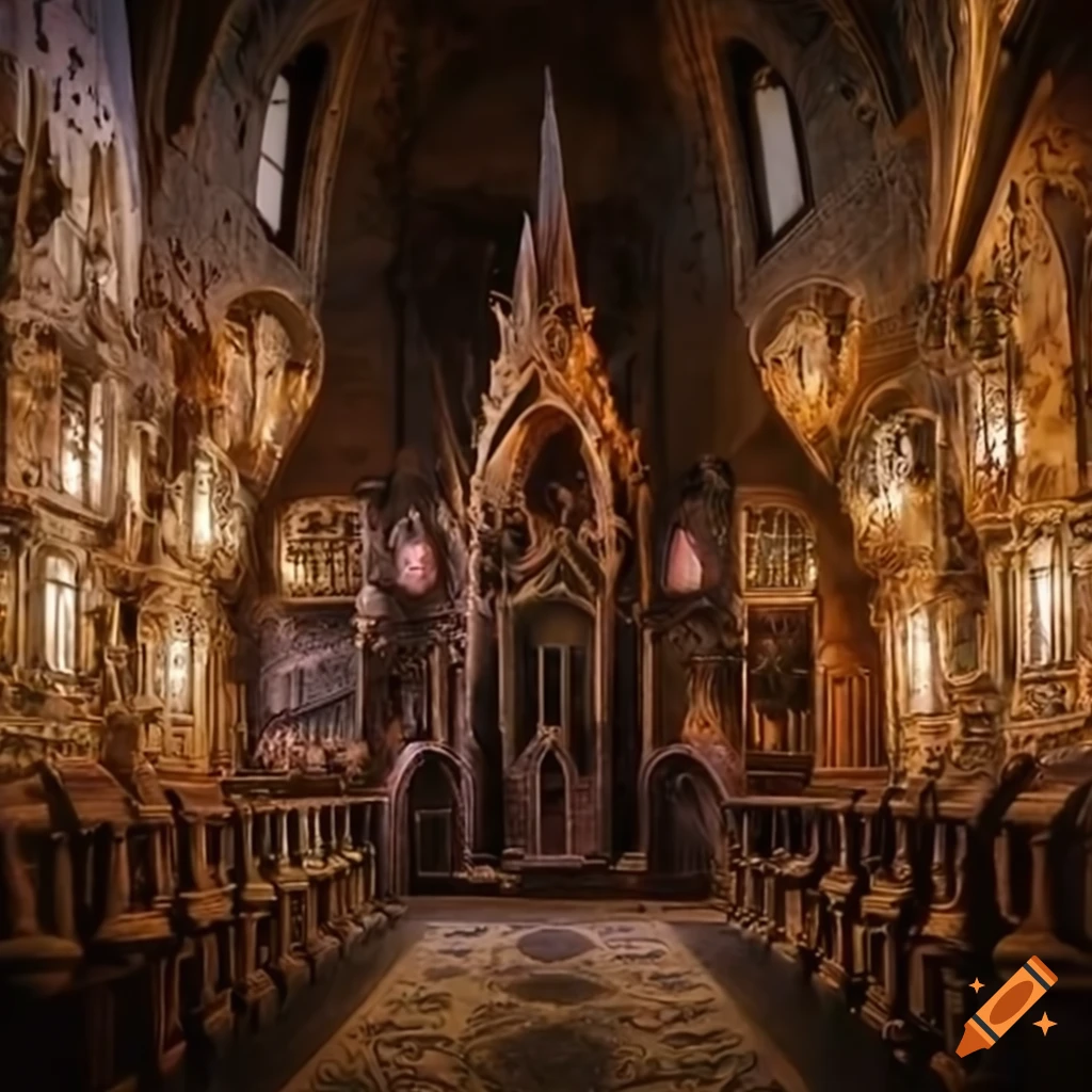 School of witchcraft and wizardy located inside a magic castle on Craiyon