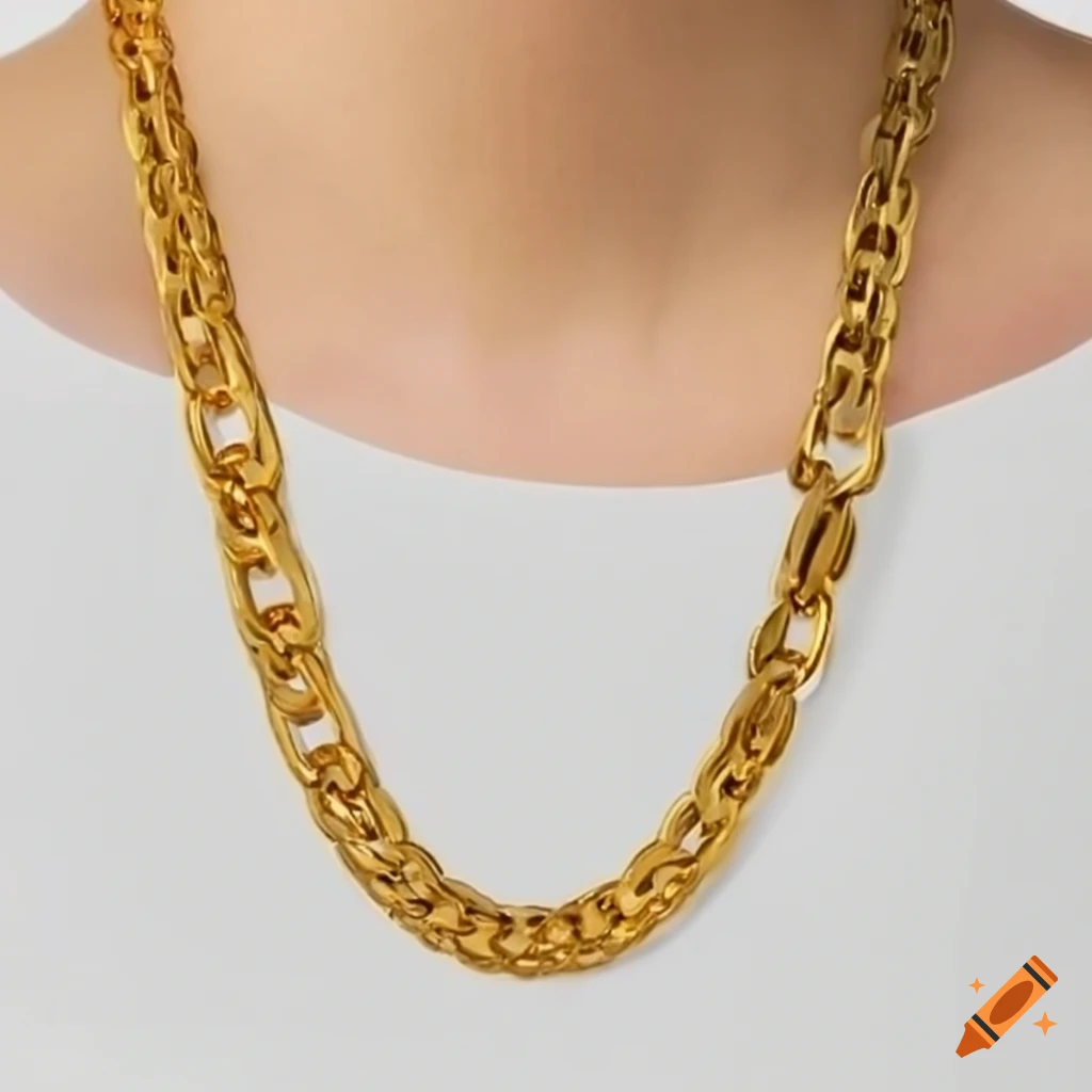 Rich gold chain on Craiyon