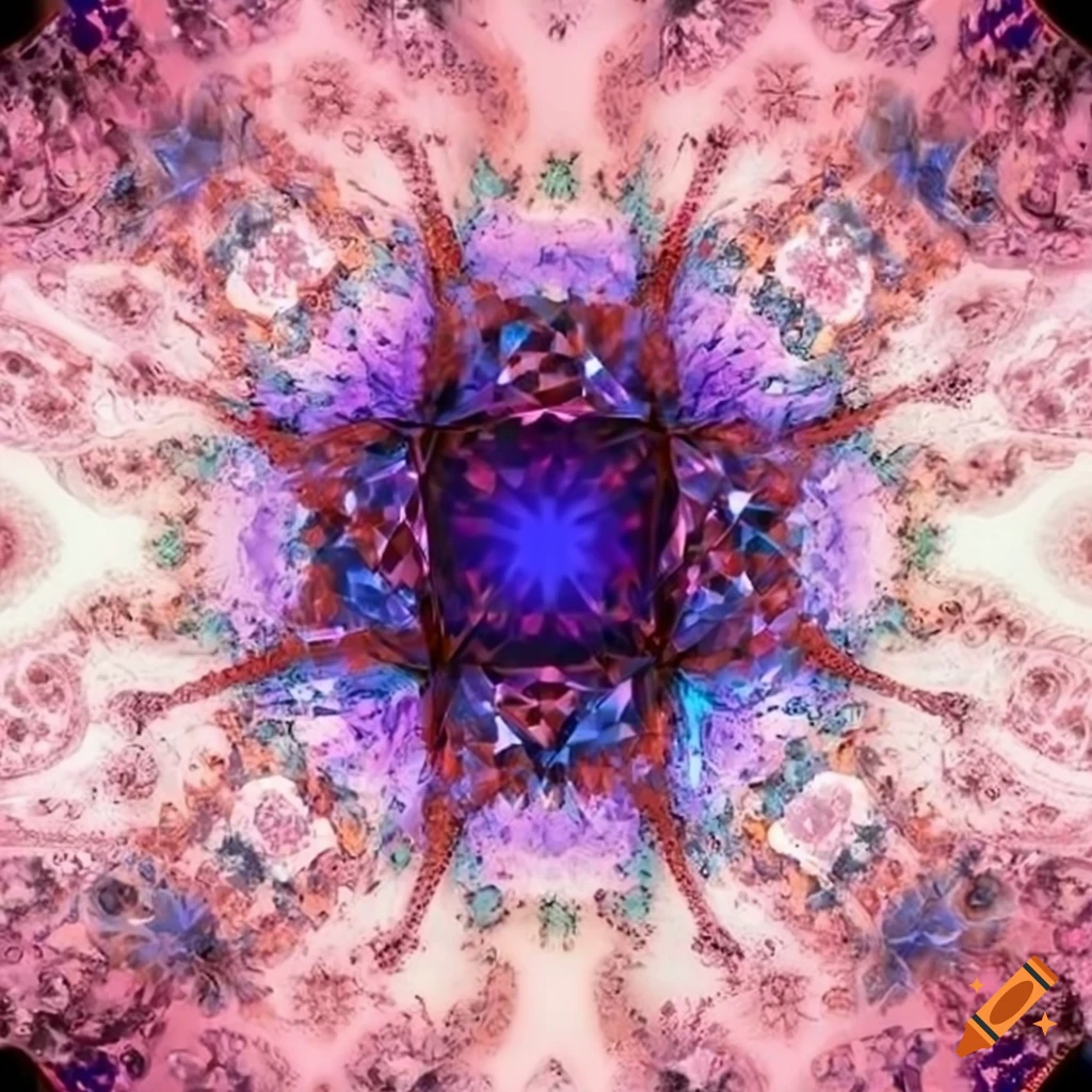 Tiedie fractal crystal