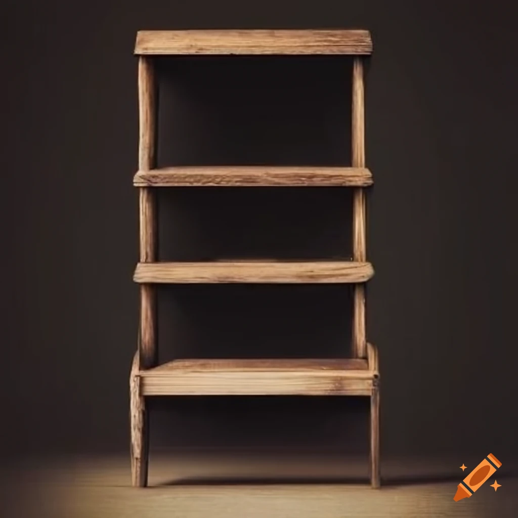 Empty, dusty store shelf, wooden, old