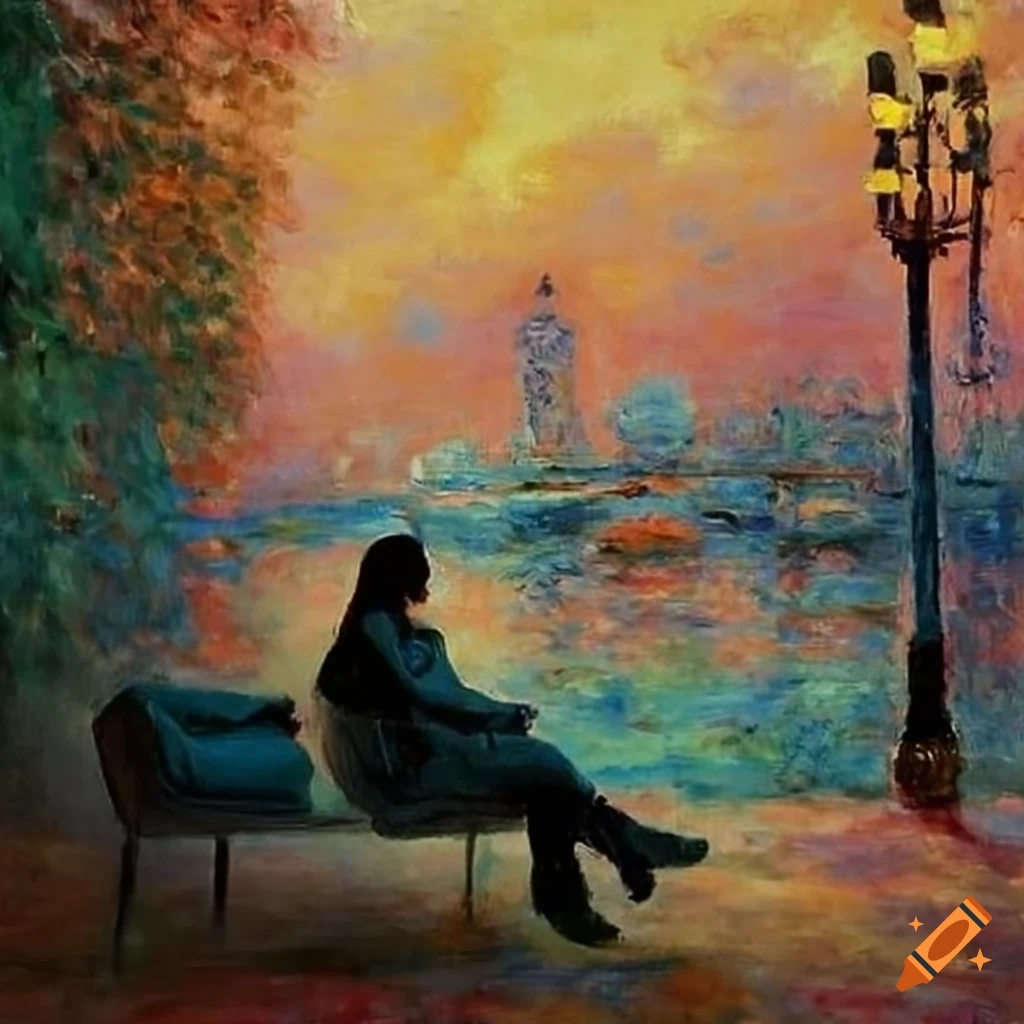 A couple sitting on a couch enjoying a quiet moment together at a city ...