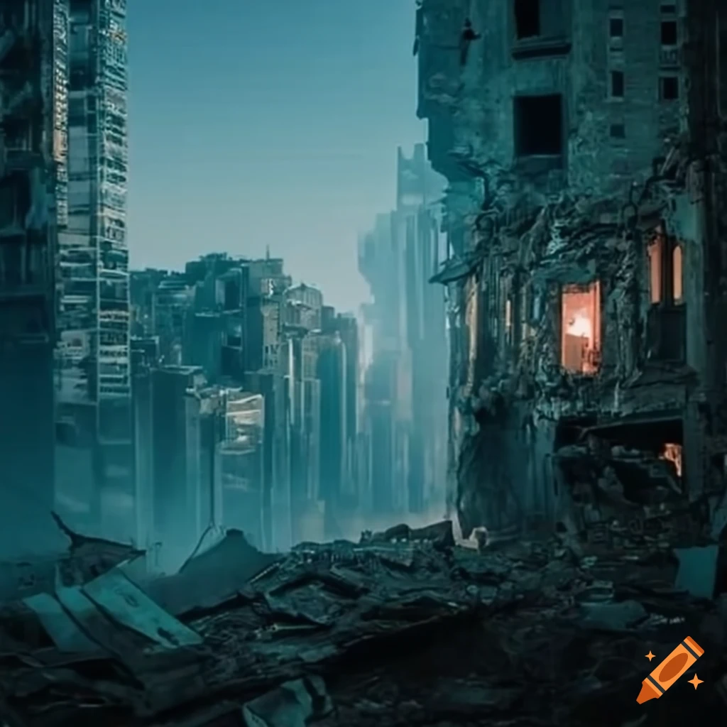 Destroyed city