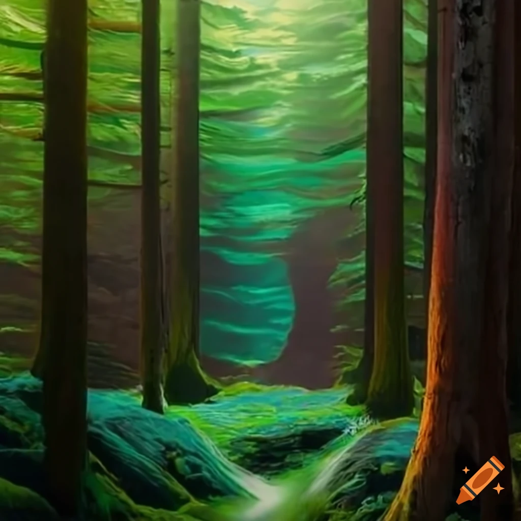 "create an image that portrays the scottish highlands before and after ...