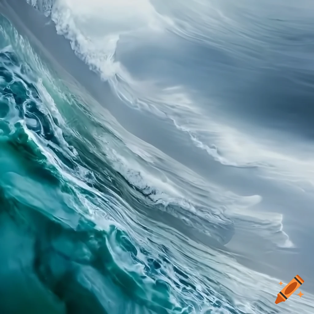 White wave ocean backround 4k on Craiyon