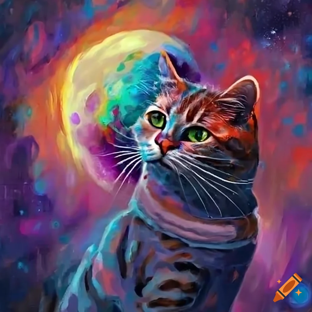 Space cat on a journey to mars on Craiyon