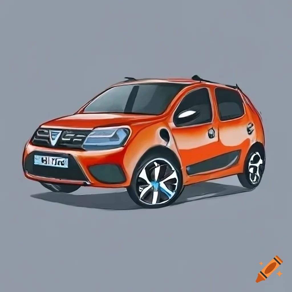 Draw a dacia car