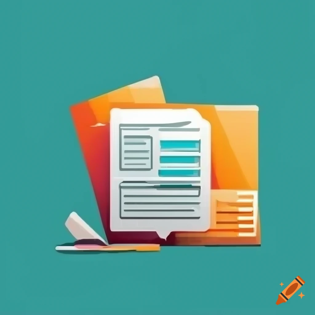 Detailed vector icon representing a busy file management app