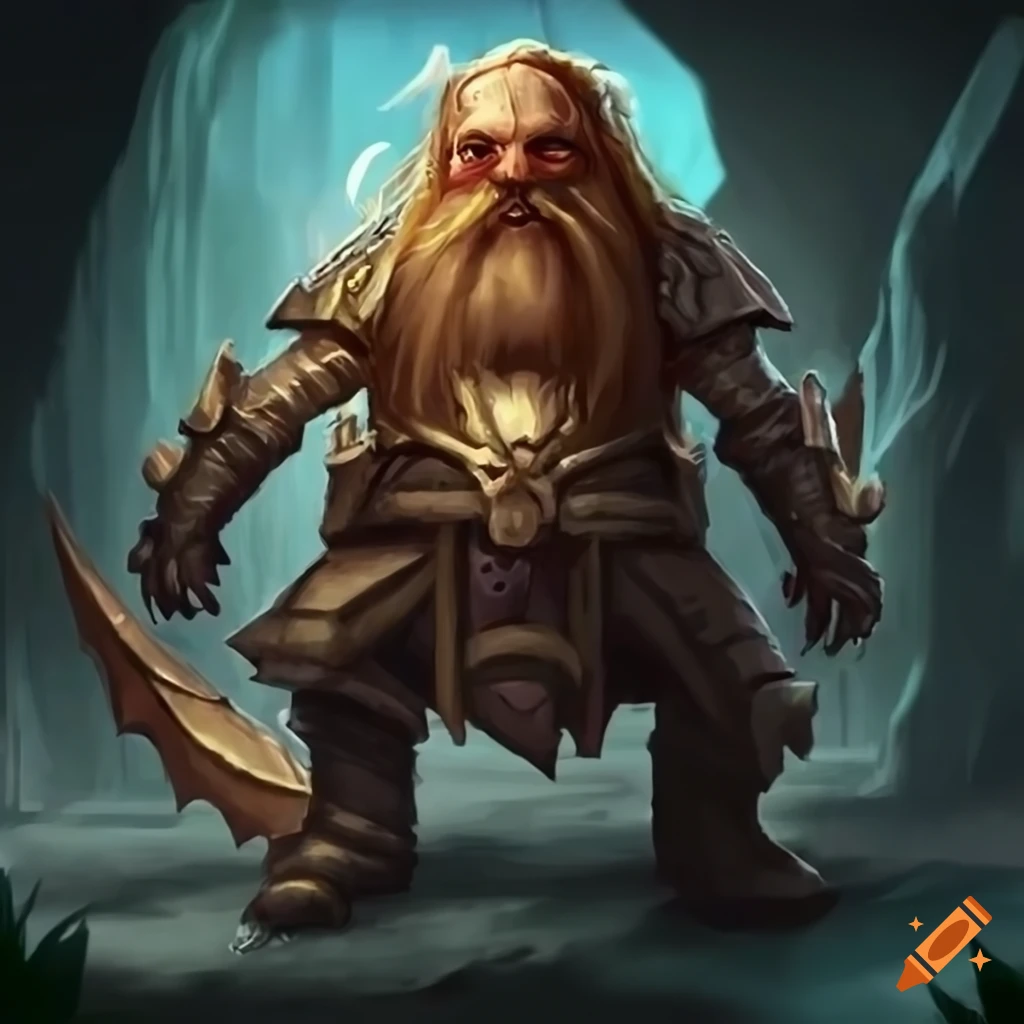 Dwarf dungeon and dragons on Craiyon