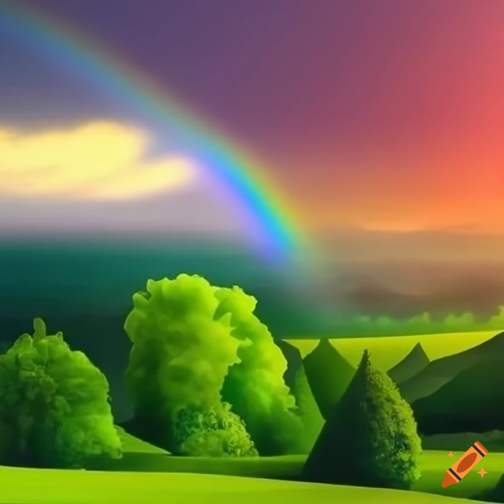 Rainbow landscape