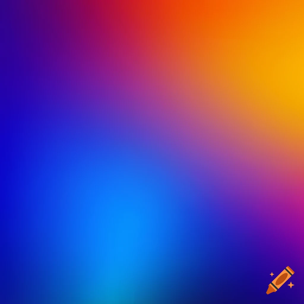 Linear color gradient from blue to purple to pink to orange to yellow on Craiyon