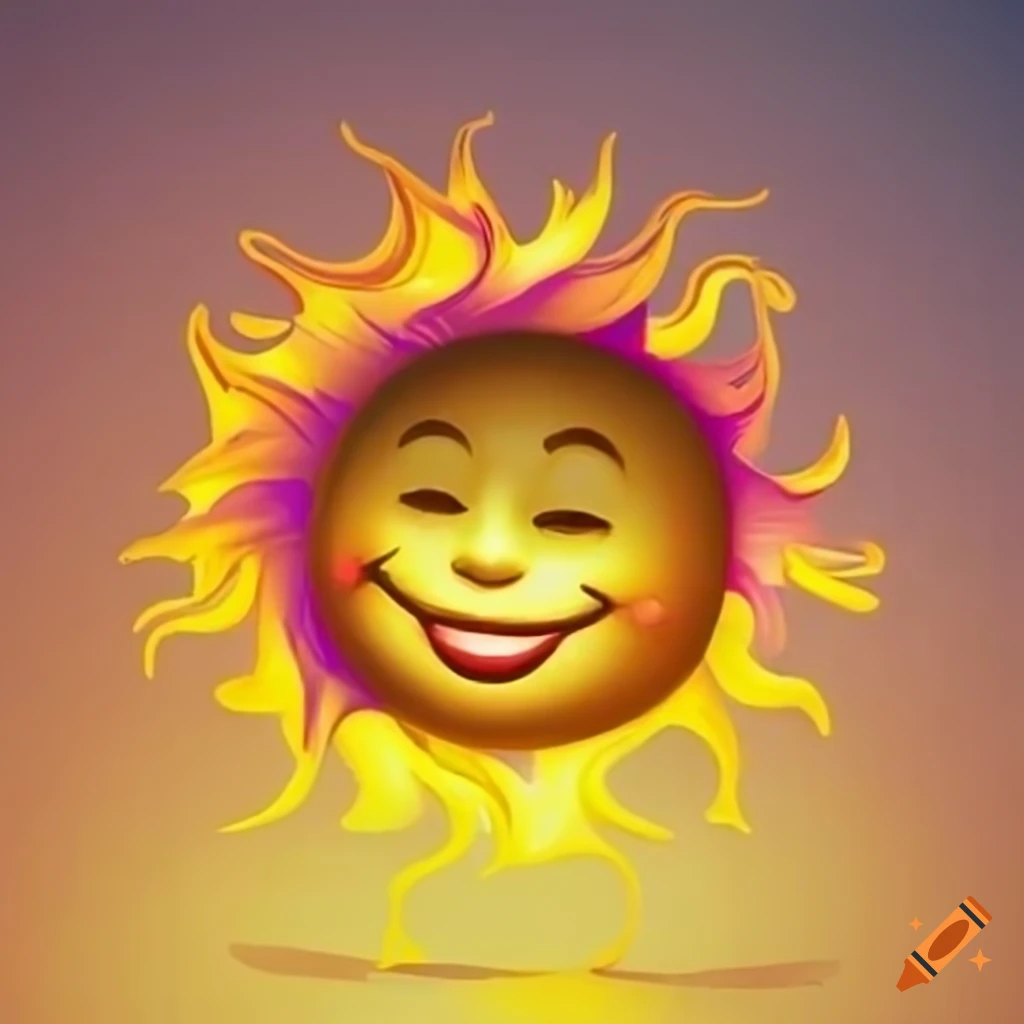Smiling sun on Craiyon