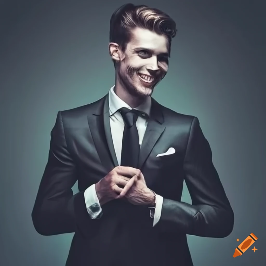 Handsome smiling man in suit and tie
