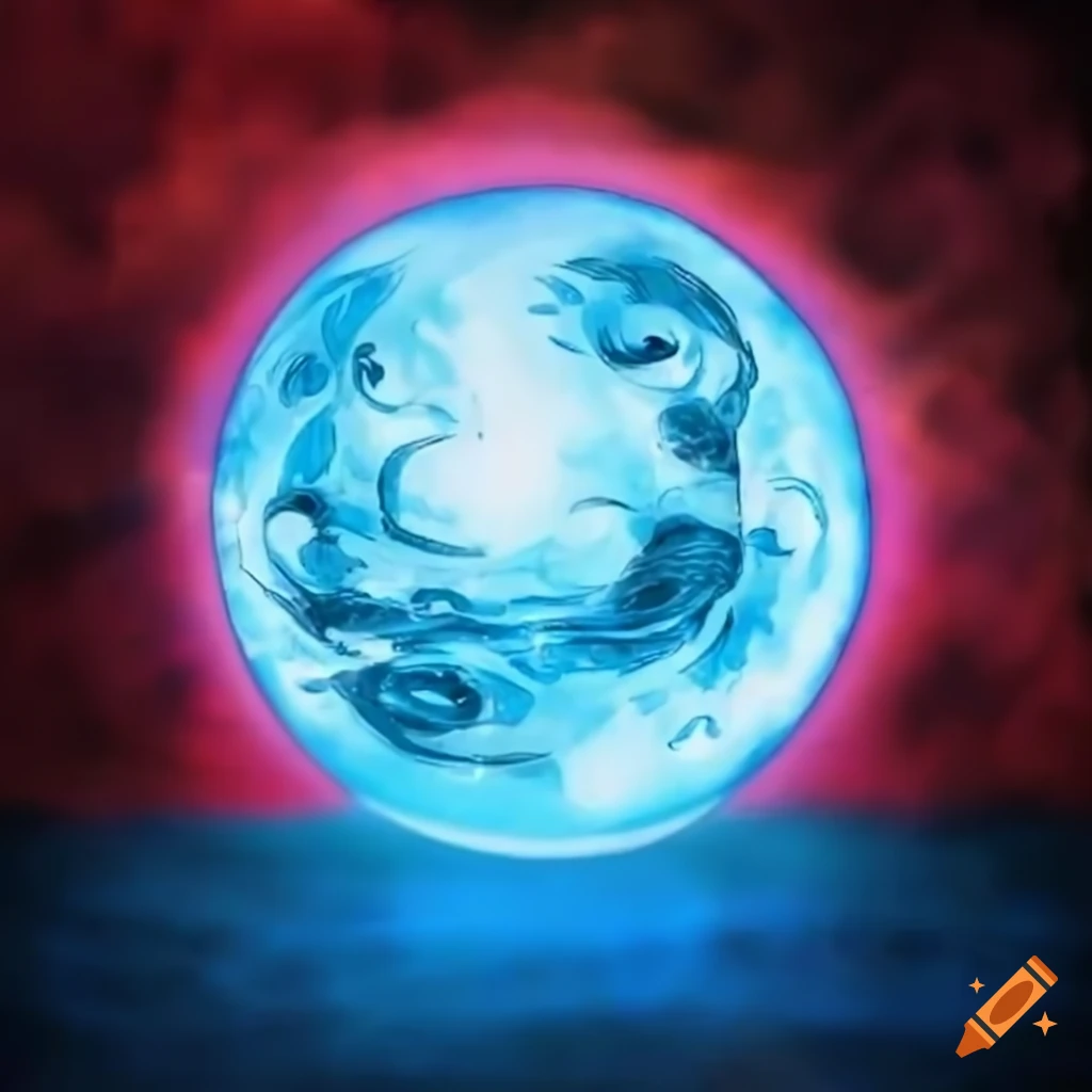 Water orb from naruto anime style on Craiyon