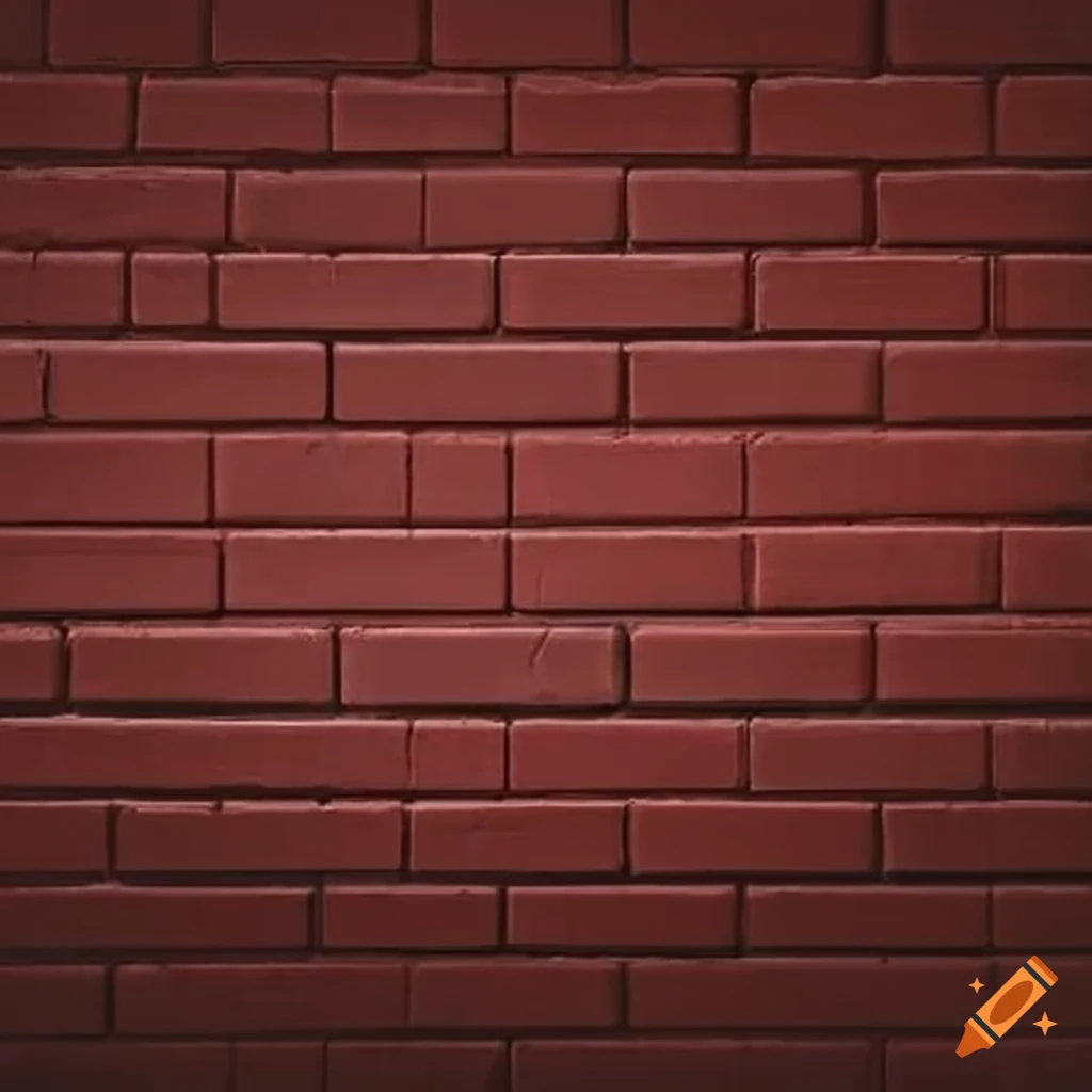 Maroon brick wall on Craiyon