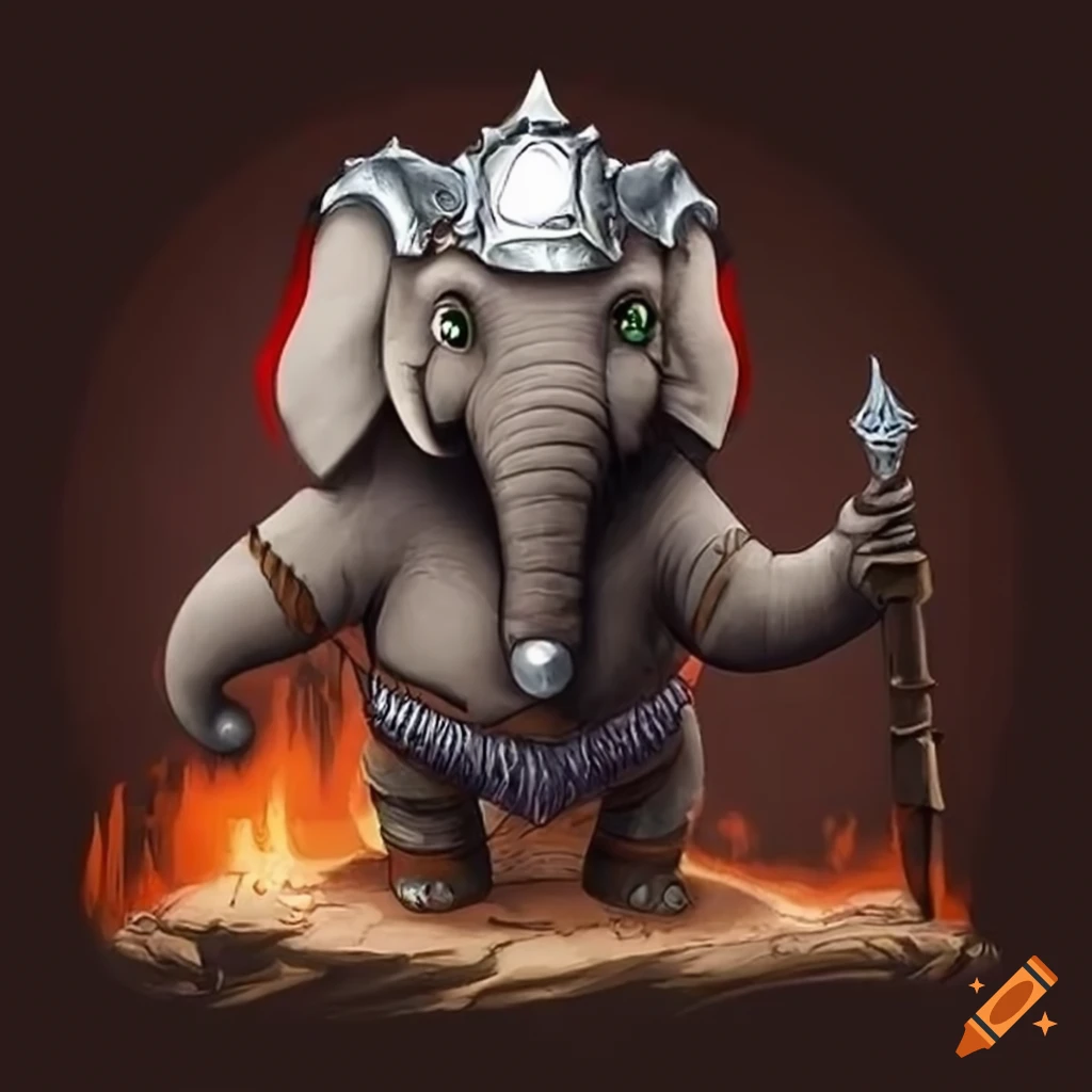 Cheerful executioner elephant
