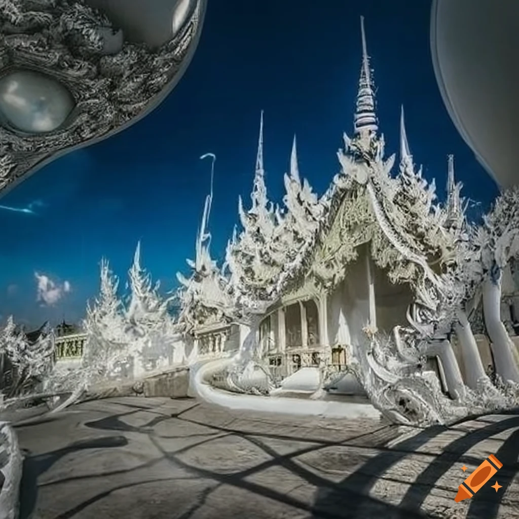 Wat Rong Khun White Temple Antti Lovag Pierre Cardin's Bubble Palace on ...