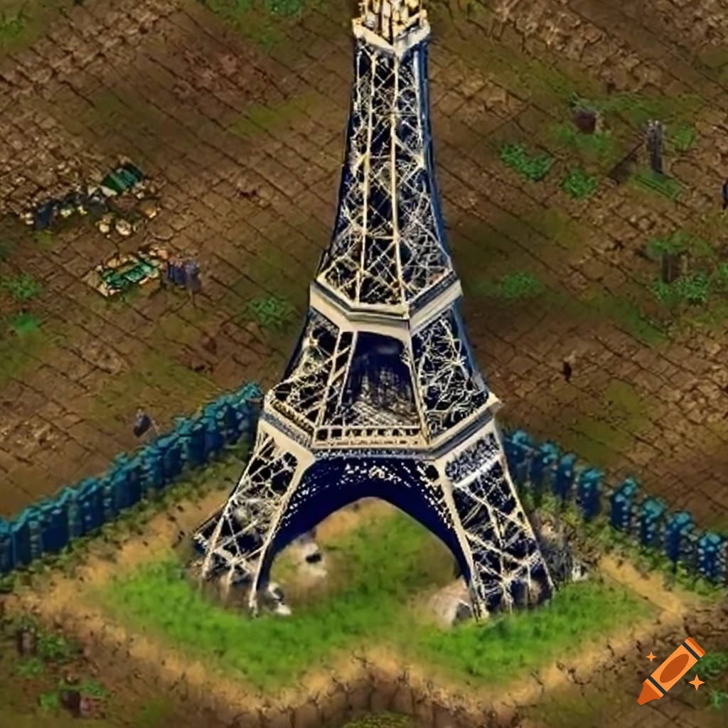 Eiffel tower in age of empires on Craiyon