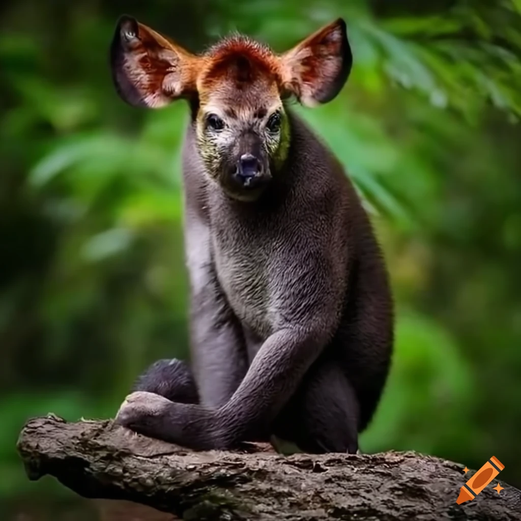 A colossal rainforest hybrid mammal inspired by both okapis and wild ...