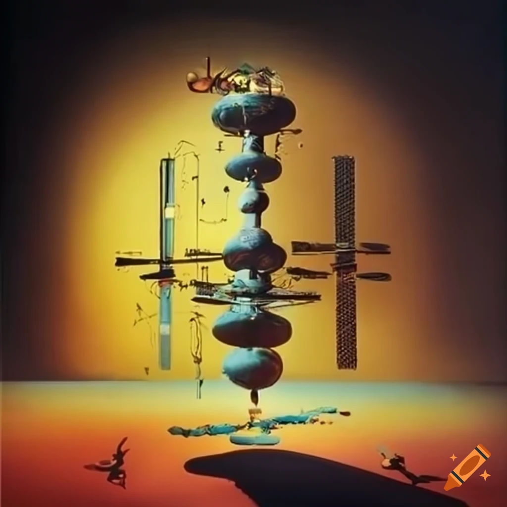 Space station designed by salvador dali on Craiyon