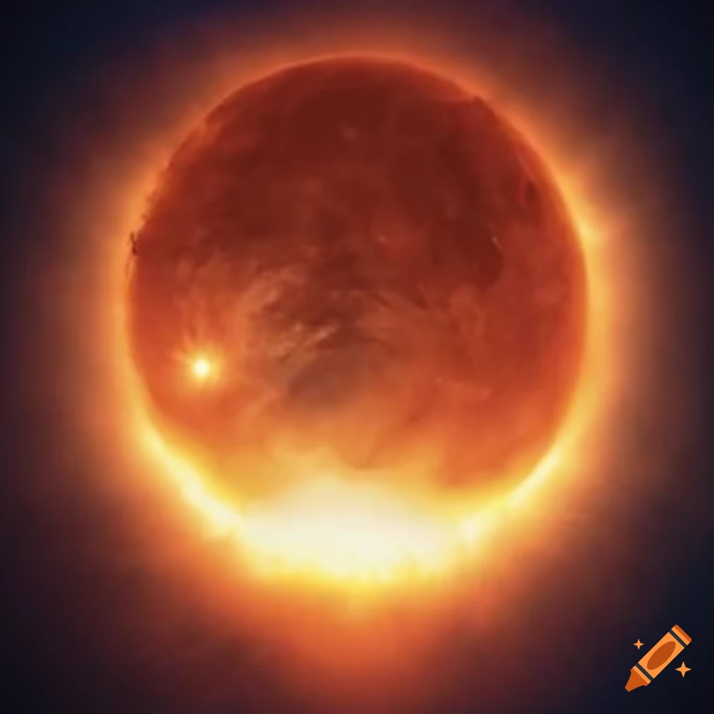 "create a minimalistic image of a sun with a solar system