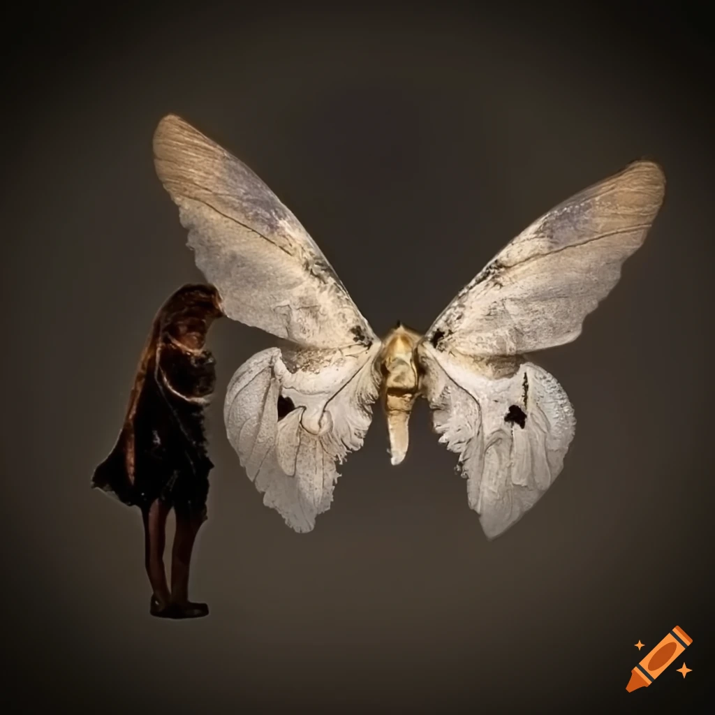 Angel with moth wings