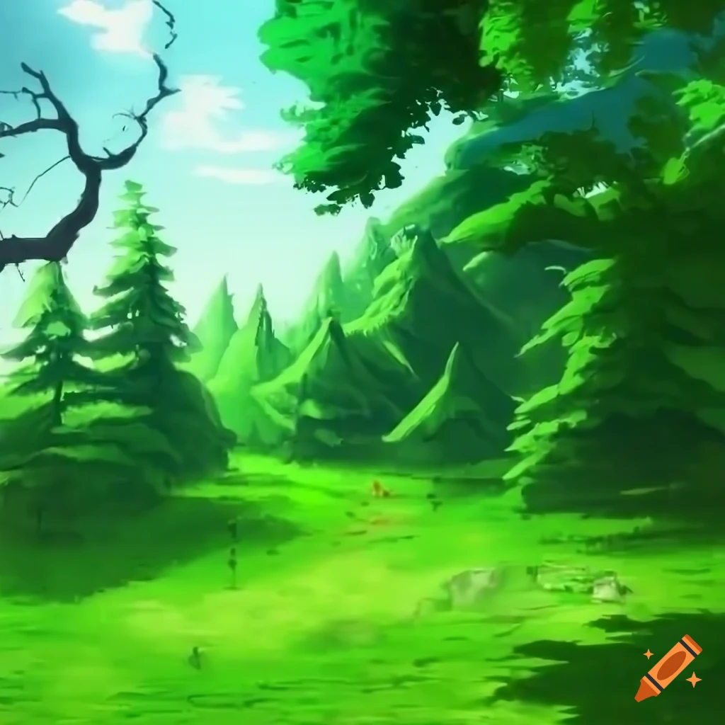 Terrain green anime style
