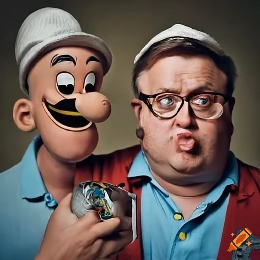 A mix of popeye and bubbles from trailer park boys