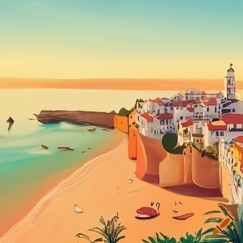 Ilustration of algarve,portugal