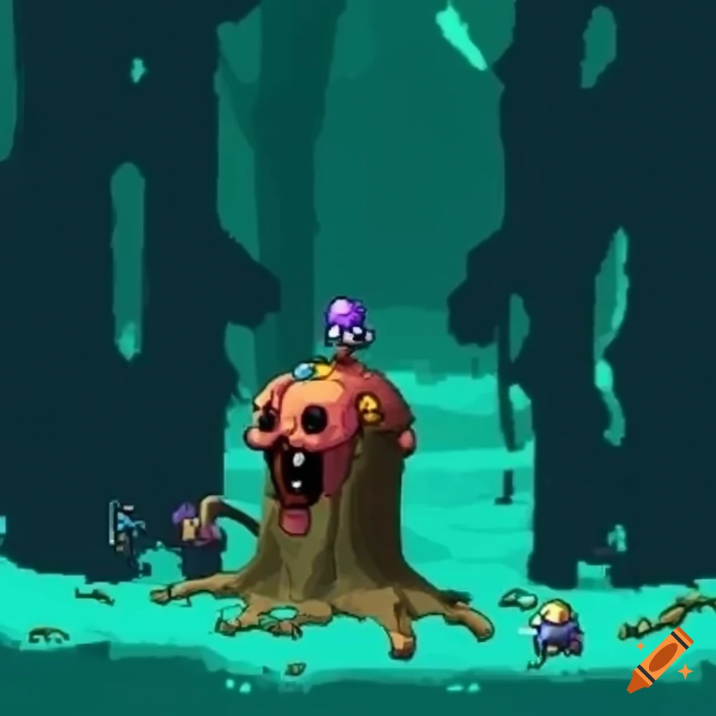 Indie 2d platform game enemies on Craiyon