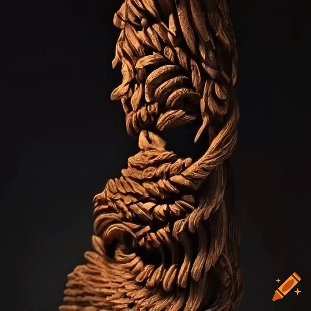 ‘Architectural Stave carving’-Style, knotted sculpture, stunning focal ...