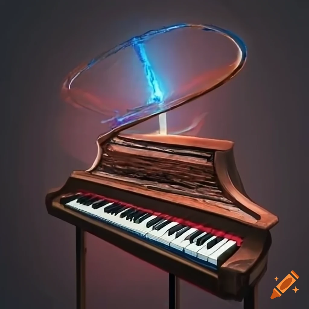 Distorted piano on Craiyon