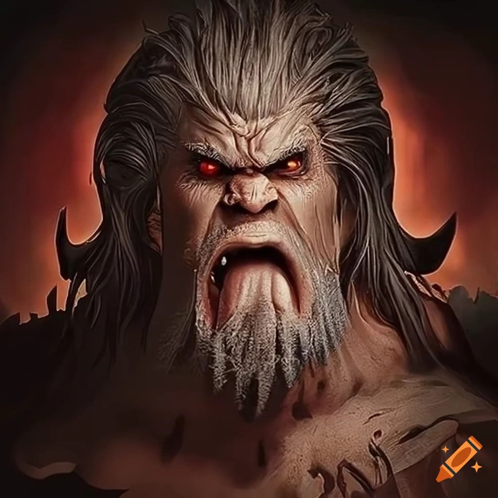 Angry god on Craiyon