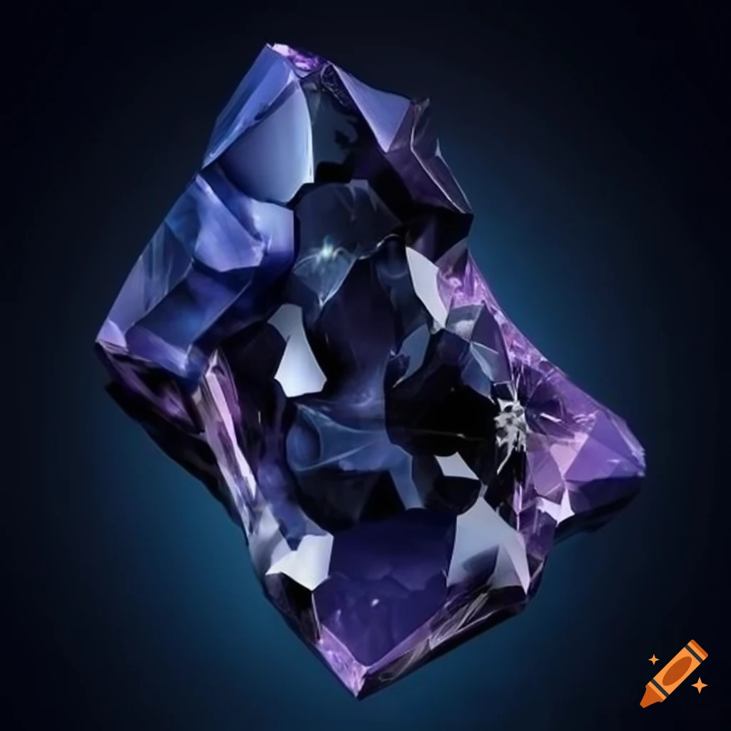 A fusion of intricately arranged obsidian and diamond qualia