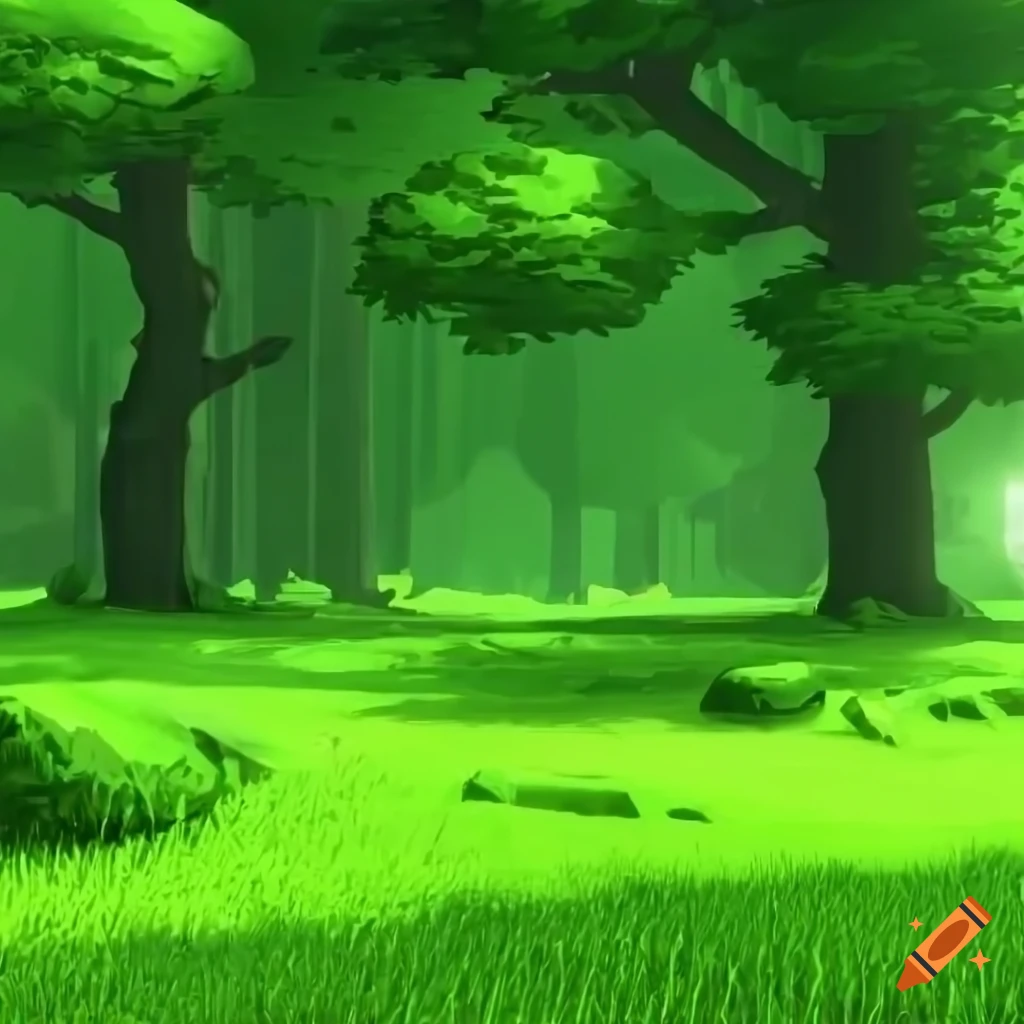 Terrain green anime style video game texture