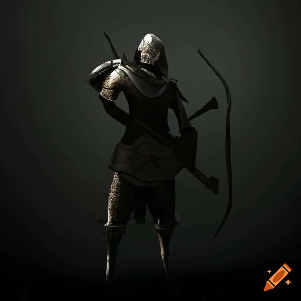 Medieval shadow archer on Craiyon