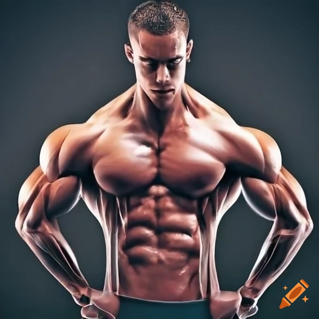 A strong bicep flexing on Craiyon