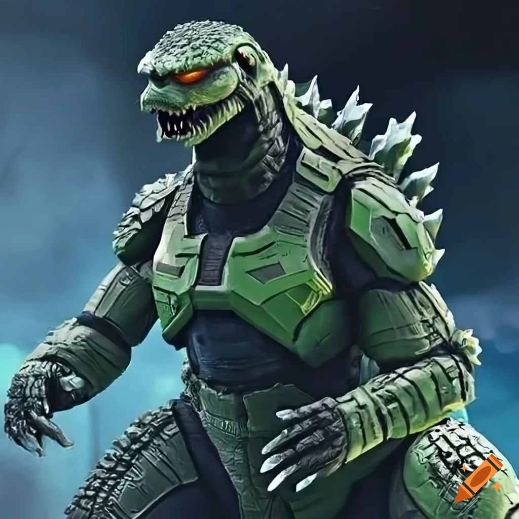 Master chief godzilla on Craiyon