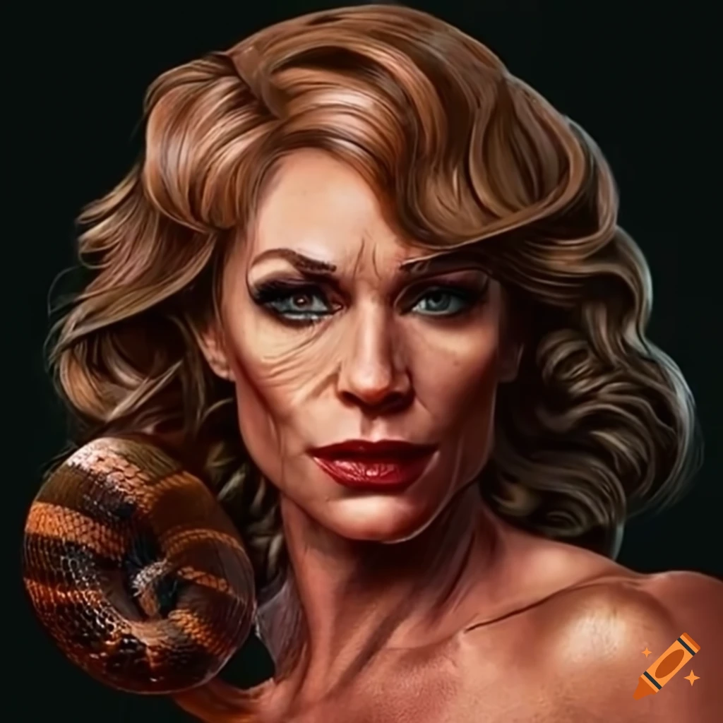 Gates mcfadden as a heroic snake-themed female bodybuilder named ...