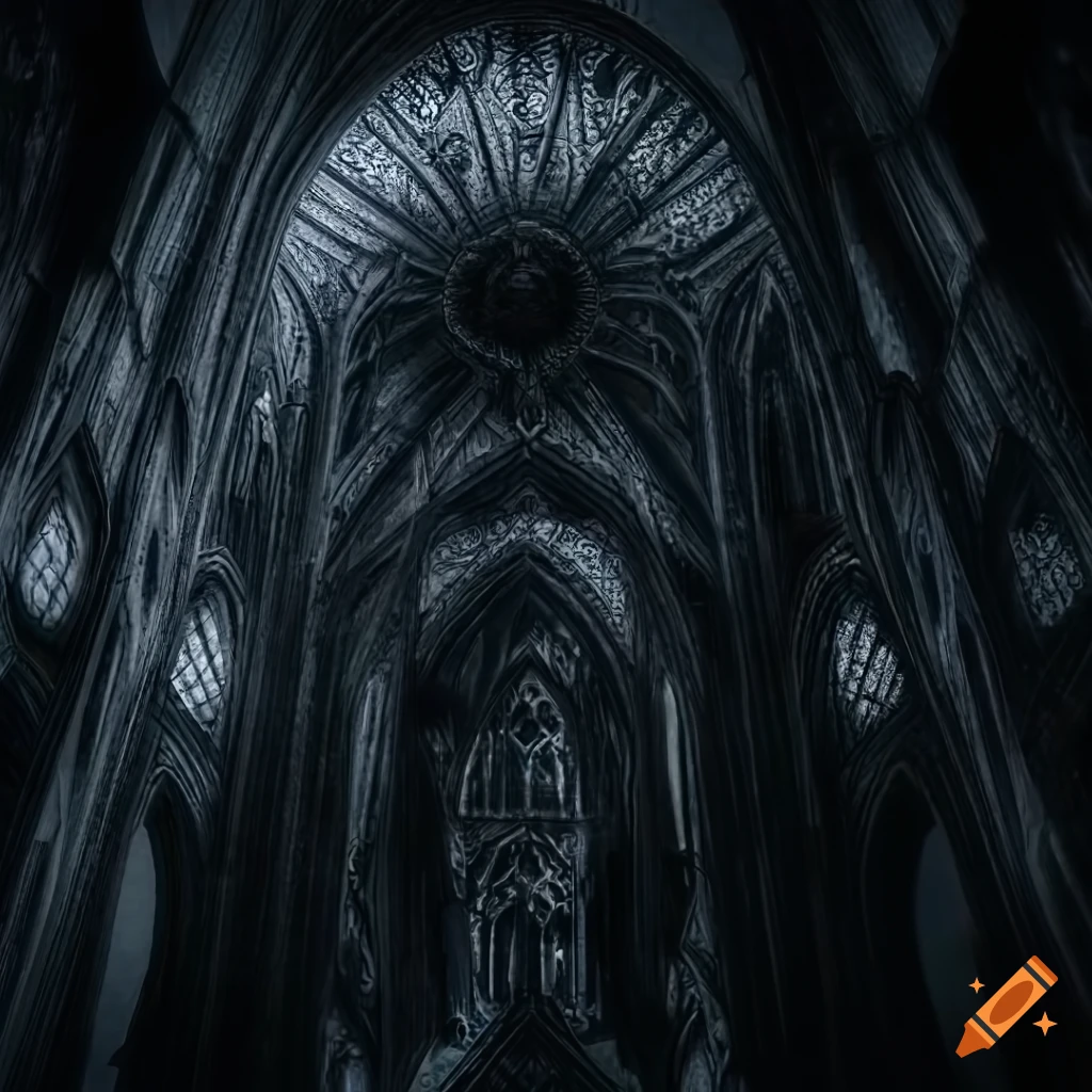 Yog sothoth cathedral wispy dark high resolution on Craiyon