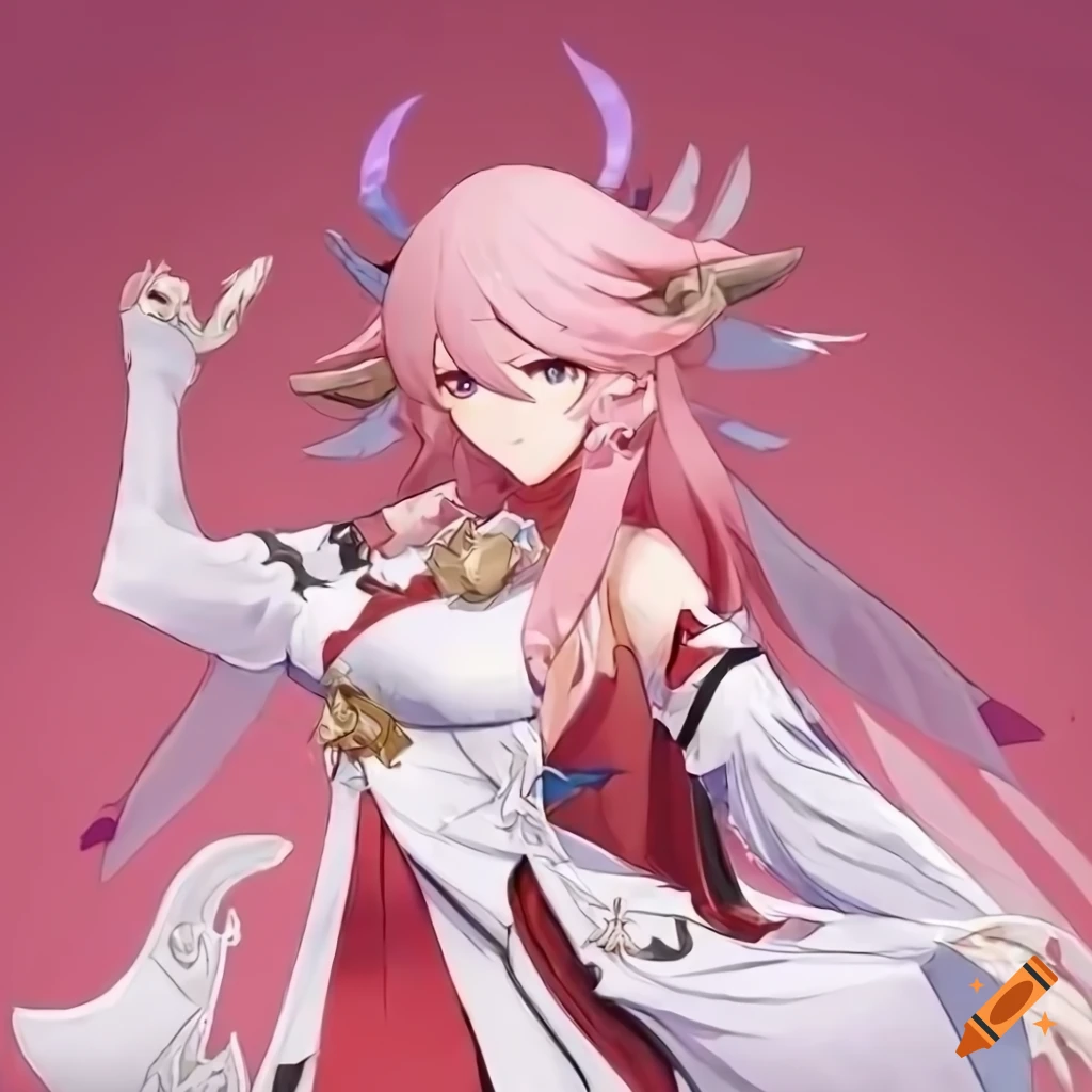 Yae miko genshin impact full body on Craiyon
