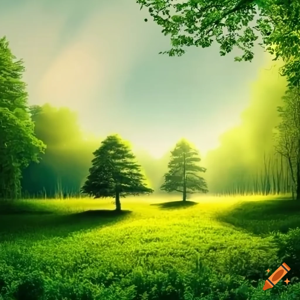 Praise the lord words on green trees back ground