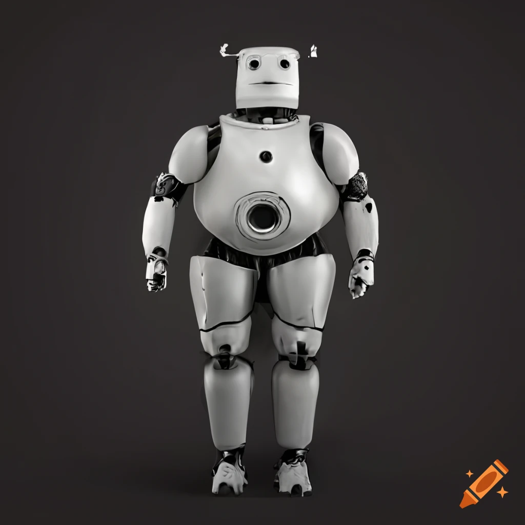 Fat robot, full body on Craiyon