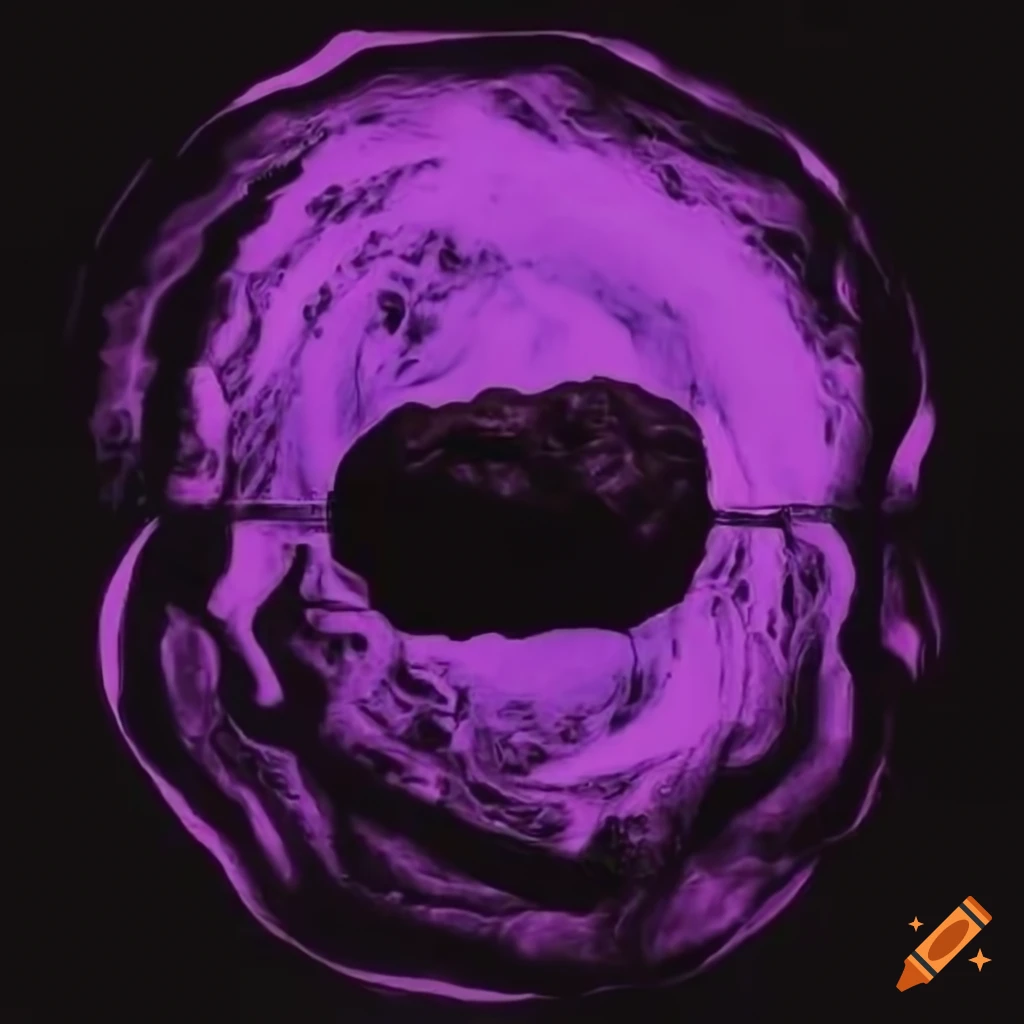 Sludge metal album cover, fading soft colors with black and purple, low ...