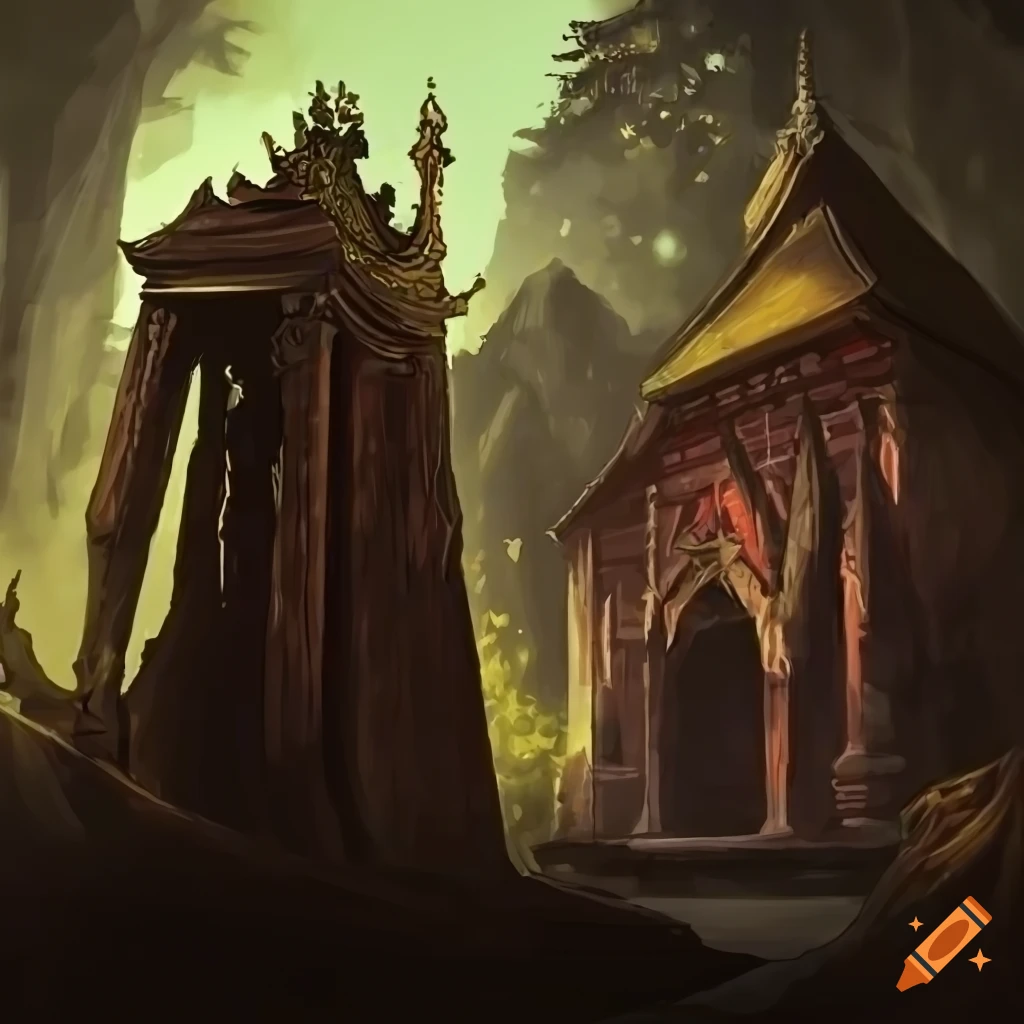 Firelink shrine on Craiyon