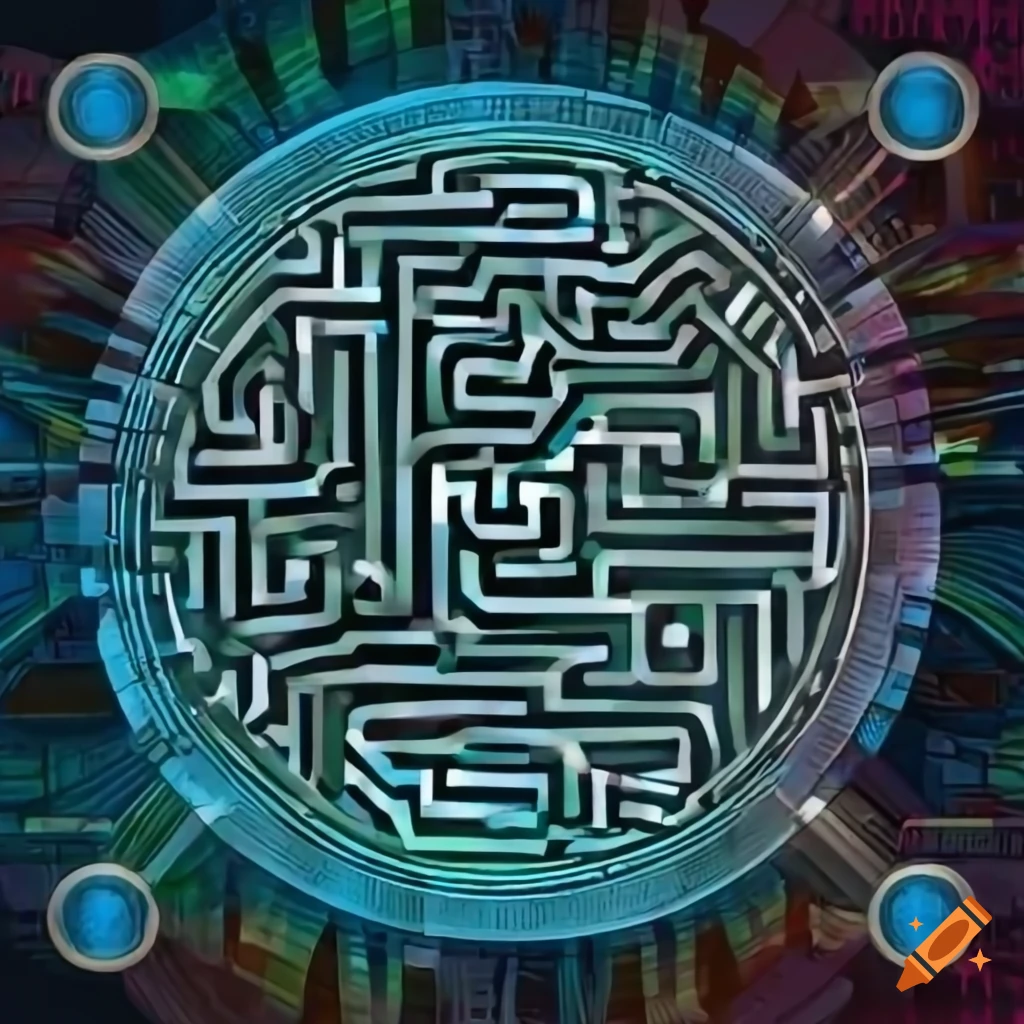 Digital transformation maze on Craiyon