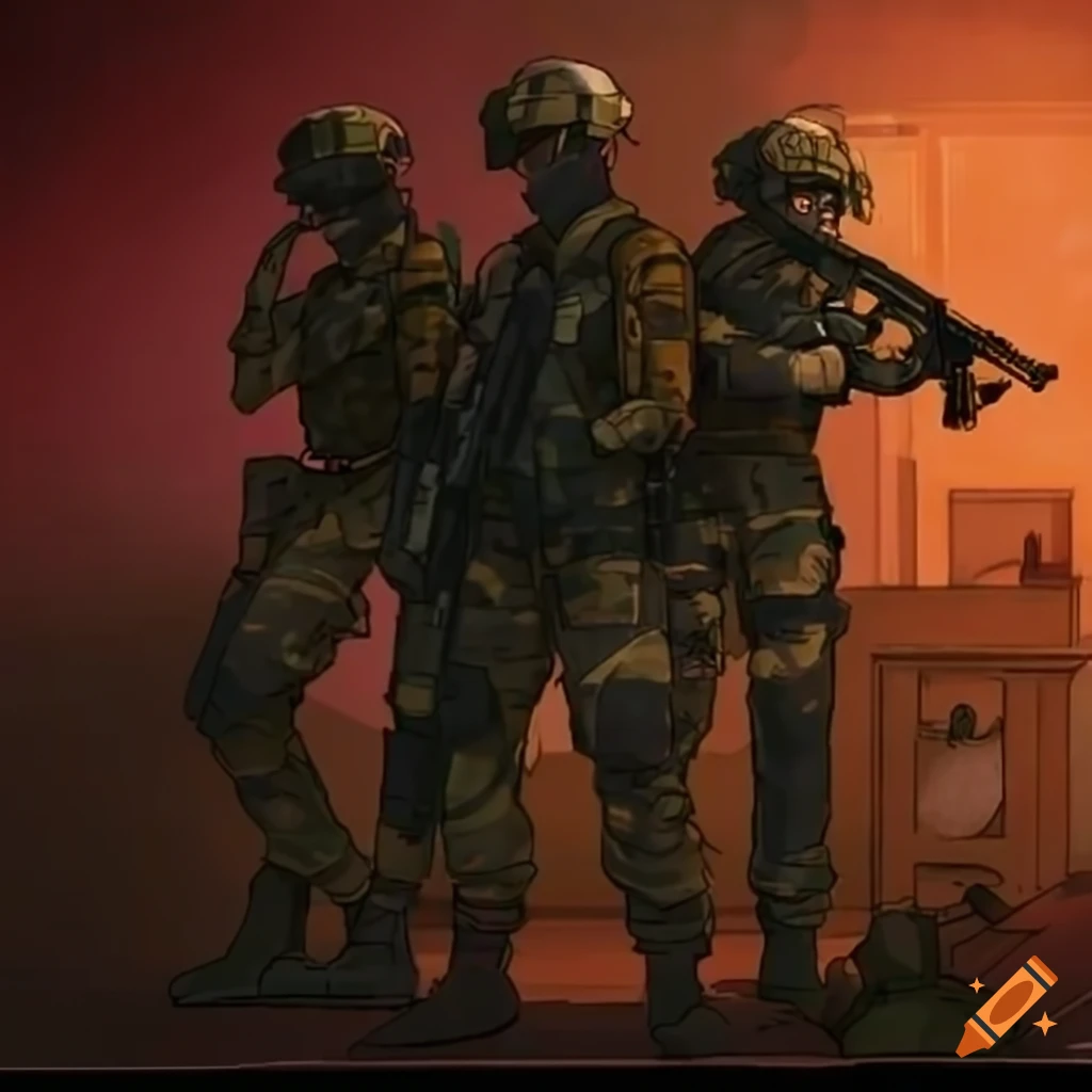 Anime Soldier Drawing